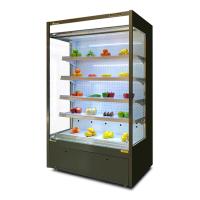 China Five Layer Shelf Fruit/Vegetable/Milk Refrigerated Storage Display Small Open Freezer for sale