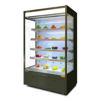 China Five Layer Shelf Fruit/Vegetable/Milk Refrigerated Storage Display Small Open Freezer for sale
