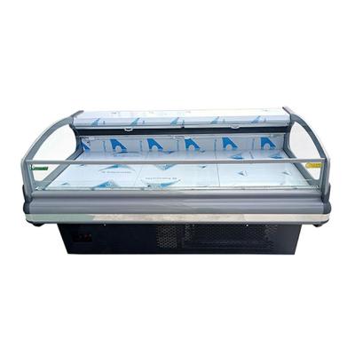 China European Style Fashion Lifting Lid Semi Open Fresh Meat Refrigerated Storage Freezer for sale