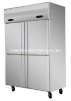 China 6 Doors Commercial Stainless Steel Upright Display Freezer With Danfoss Compressor for sale