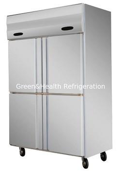 China 6 Doors Commercial Stainless Steel Upright Display Freezer With Danfoss Compressor for sale