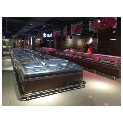 China High Quality Supermarket Storage Frozen Goods Refrigeration Island Freezer for sale
