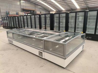 China Supermarket Energy Saving Frozen Food Combined Commercial Display Freezer Chest Freezer With Automatic Defrost for sale