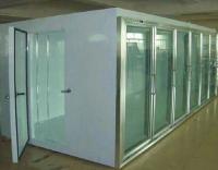 China Fan Cooling Commercial Beverage Cooler / Vertical Display Fridge With Large Back Storage for sale