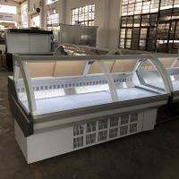 China 1152W 380V 50HZ Cheese Meat Display Cooler  With Front Flip Glass Cover for sale