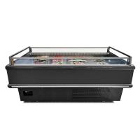 China Commercial Top Open Display Chiller Island Freezer 2000x1130x900mm 2-10°C/-15~-18°C 900/1350W for Frozen Food for sale