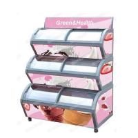 China Commercial Three Layers Ice Cream Display Freezer with R404a Refrigerant and Stainless Steel Pans for sale