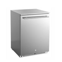 China 150L Stainless Steel Solid Door Outdoor Beverage Refrigerator with ETL Certification for sale