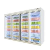China Fan Cooling Commercial Beverage Cooler with 5 Shelves and Digital Controller for Supermarket Display for sale