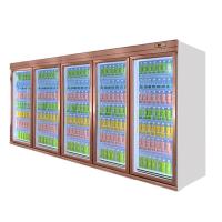 China Fan Cooling Commercial Beverage Cooler with 5 Shelves and Digital Controller for Supermarket Display for sale
