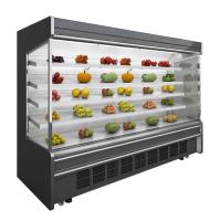 China Commercial Open Type Display Freezer with 5 Layer Shelf Built In Compressor and Stainless Steel Construction for sale