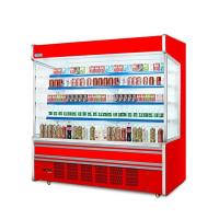 China Commercial Open Type Display Freezer with 5 Layer Shelf Built In Compressor and Stainless Steel Construction for sale