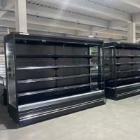 China Black Commercial Display Freezers Refrigerator Showcase for Butchery Shop Meat Products for sale
