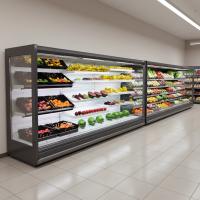 China Black Commercial Display Freezers Refrigerator Showcase for Butchery Shop Meat Products for sale