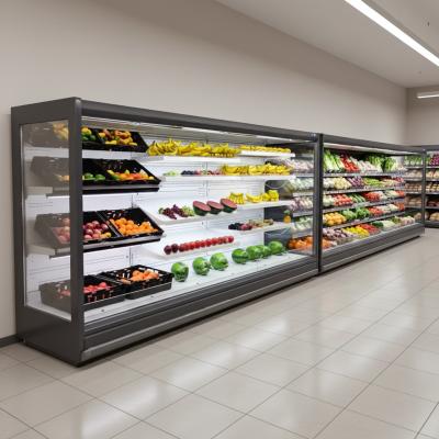 China Black Commercial Display Freezers Refrigerator Showcase for Butchery Shop Meat Products for sale