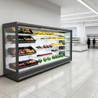China Black Commercial Display Freezers Refrigerator Showcase for Butchery Shop Meat Products for sale