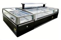 China -18~-22 Degree Supermarket Island Freezer For Meat And Fish with transparent glass top for sale