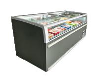 China -18~-22 Degree Supermarket Island Freezer For Meat And Fish with transparent glass top for sale