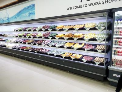 China 2M White Color Steel Plate Multideck Open Chiller , Multideck Display Fridge for sale