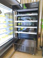 China 780W Multideck Open 1.25m Multi Deck Drinks Food Shop Cafe Display Fridge for sale