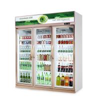 China Three Glass Door Commercial Beverage Cooler  /  Wine Beverage Chiller for sale