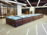China Glass Door Combined Supermarket Island Freezer Automatic Defrost for sale