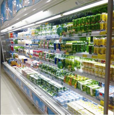 China 2m Showcase MultiDeck Open Chiller 4 Shelves With Two Sliding Doors for sale