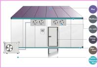 China Stainless Steel Walk In Cold Storage Chamber Custom With Big Sliding Door for sale