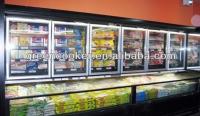 China Commercial Combined Frige Freezer Six Doors 1600w For Supermarket for sale