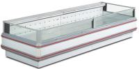 China Supermarket Double Island Freezer 1500W 90mm Thick With Glass Covers for sale
