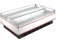 China Red Supermarket Island Commercial Freezer for sale