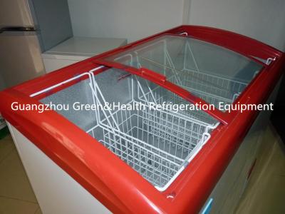 China Double Door Propane Chest Deep Freezers Compact With Wheels / Lock for sale