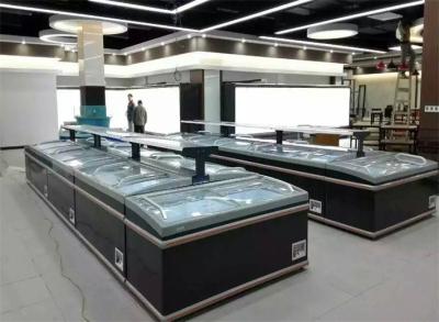 China Black Commercial Display Freezer Static Cooling System Shelf Adjustable for sale