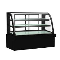 China 1200mm Luxury Cake Display Freezer With Black Marble Base Danfoss Compressor for sale