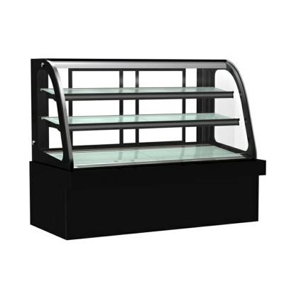 China 1200mm Luxury Cake Display Freezer With Black Marble Base Danfoss Compressor for sale