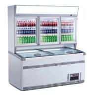 China Dual Temperature Upright Combination Freezer With Top Sliding Door for sale