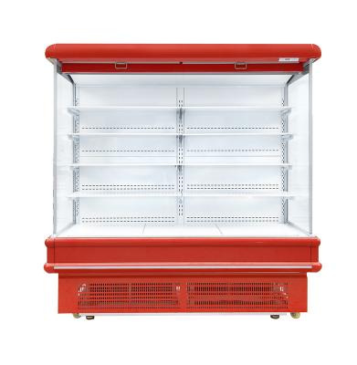 China Painted Steel And PVC Material Multideck Open Chiller For Fruit And Vegetable for sale