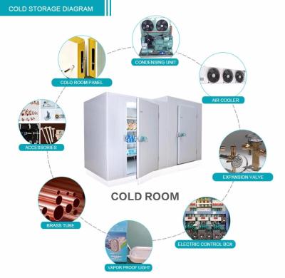 China 220V 380V Famous Brand Compressor Cold Storage Room For Supermarket for sale