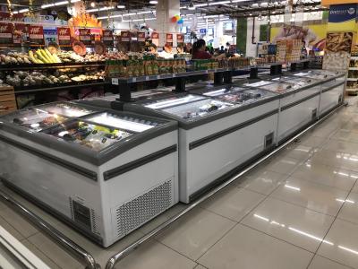 China 850L 220v Combined Island Freezer With Large Capacity 3 Option Colors for sale