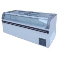 China Commercial Open Top Island Freezer With Glass Door For Supermarket for sale