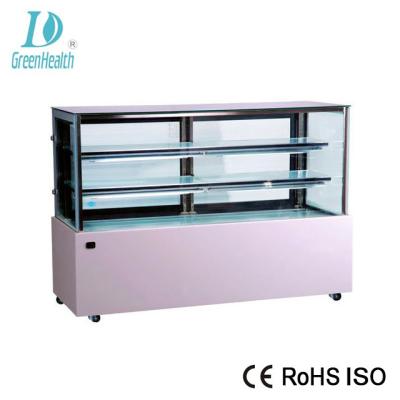 China 1.5 M White Commercial Cake Display Freezer With Marble Base / 3 Layers for sale