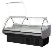 China 2m 5m Meat Display Chiller With Stainless Steel Cabinet For Butchery Store for sale