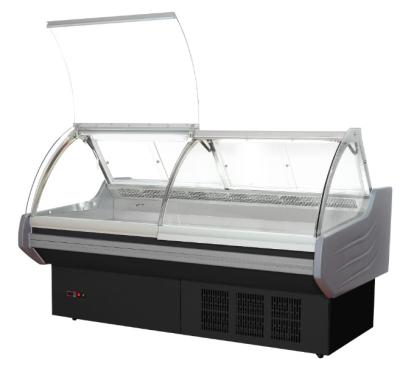 China 2m 5m Meat Display Chiller With Stainless Steel Cabinet For Butchery Store for sale