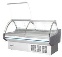 China Dynamic Cooling 2.5m Deli Meat Display Cooler With Front Lift Up Glass for sale