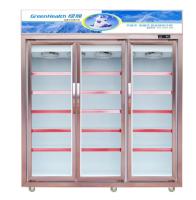 China 1700L Upright 3 Glass Door Display Freezer For Frozen Food / Dumpling for sale
