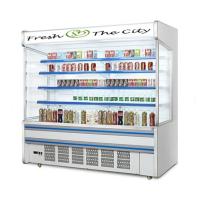 China Ventilate Cooling Beverage Upright Multideck Open Chiller / Fridge Cabinet Showcase For Vegetables for sale