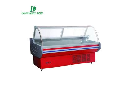 China Butcher Shop 2 Meters Meat Deli Display Refrigerator Showcase Red Color for sale