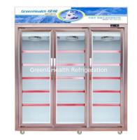 China 1650L Upright Commercial Display Freezer With Folding Door Large Capacity for sale
