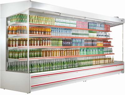 China commercial fruits vegetables sliding door open chiller display for sale
