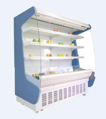 China The Air Curtain Cabinet Supermarket Vertical Freezer Commercial Open Face Chiller for sale